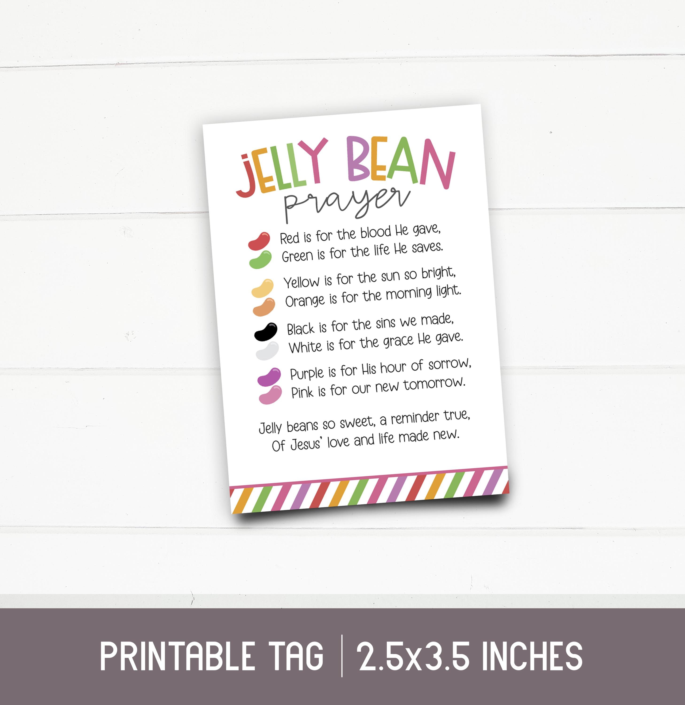 Jelly Bean Prayer Tag - Easter Gift Tag | Christian Printable Tag ...