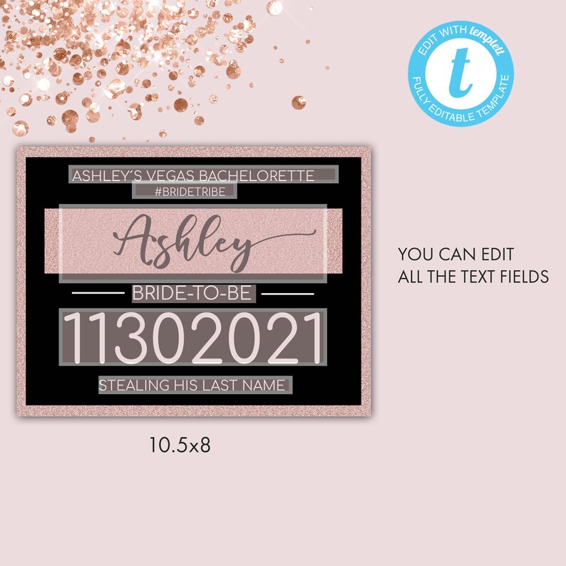 Mugshot Sign. Bachelorette Party Mug Shot Sign. Fully - Etsy