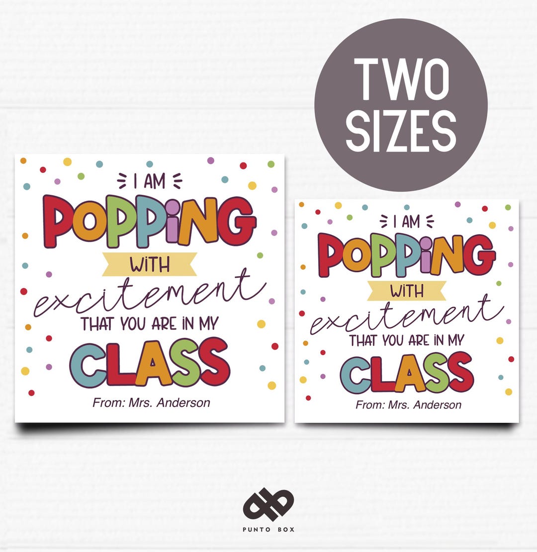 Printable Back to School– "popping With Excitement" – Instant Download ...