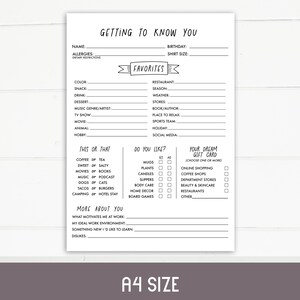 Getting to Know You Printable – Perfect for Teams, Coworkers ...