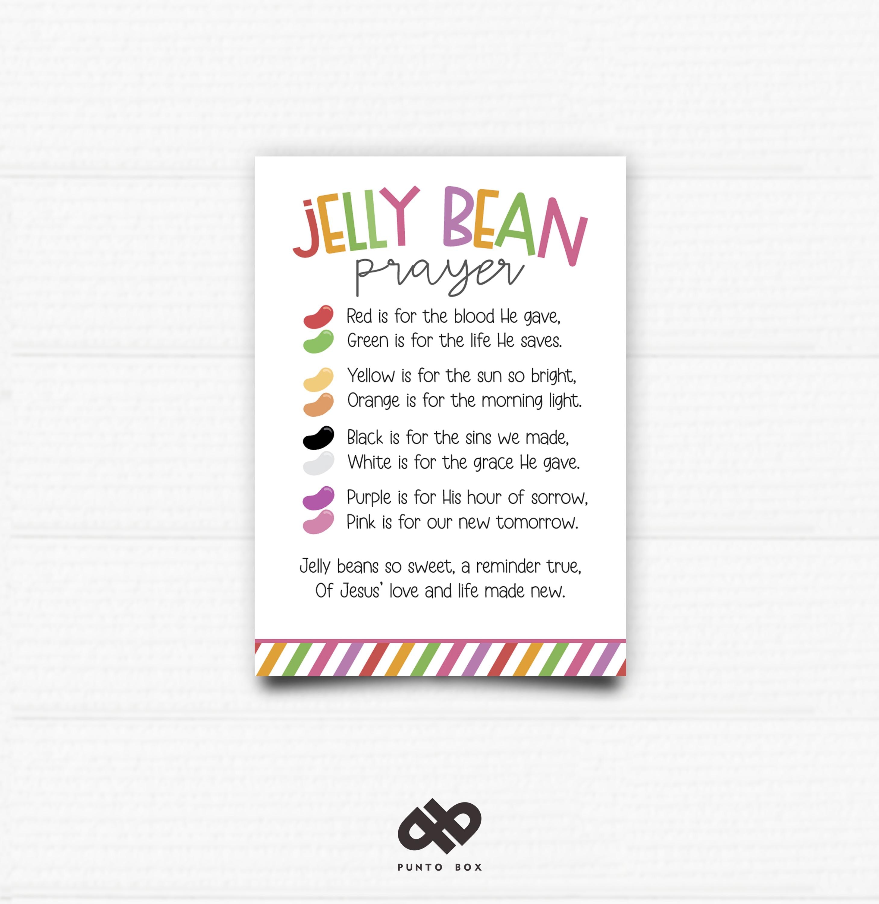 Jelly Bean Prayer Tag - Easter Gift Tag | Christian Printable Tag ...