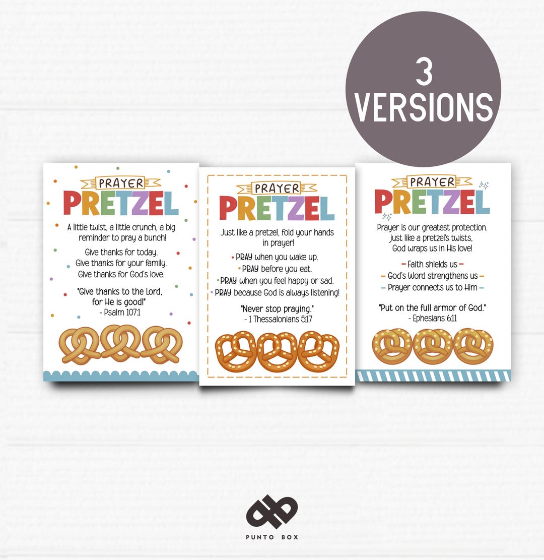 Printable Prayer Pretzel Tags. Christian Appreciation Tags. Sunday ...