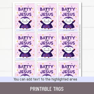 Religious Halloween Tags. Printable Bundle Treat Labels. Sunday School ...