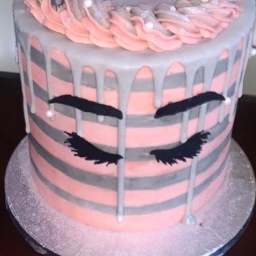 Eyelashes Cake Decor Topper - Etsy