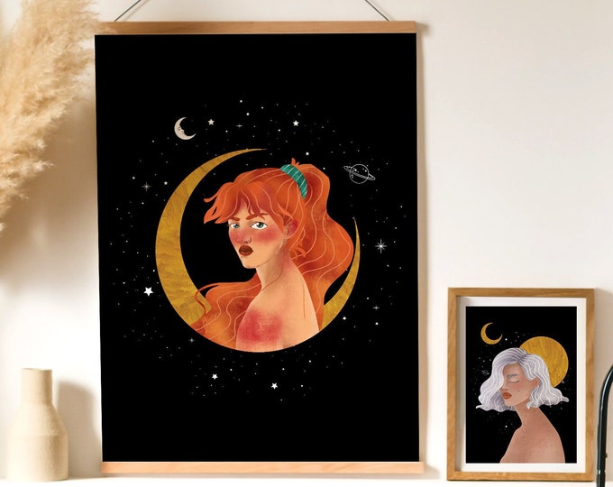 Floral Print Poster Art Drawing Original Illustration | Etsy