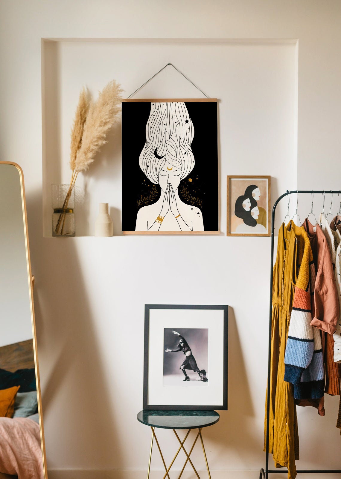 Feminine Goddess Witchy Decor Witchy Wall Decor Moon | Etsy