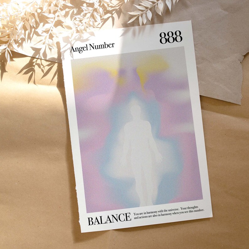Angel Number 888 Spiritual Wall Art Aesthetic Room Decor - Etsy