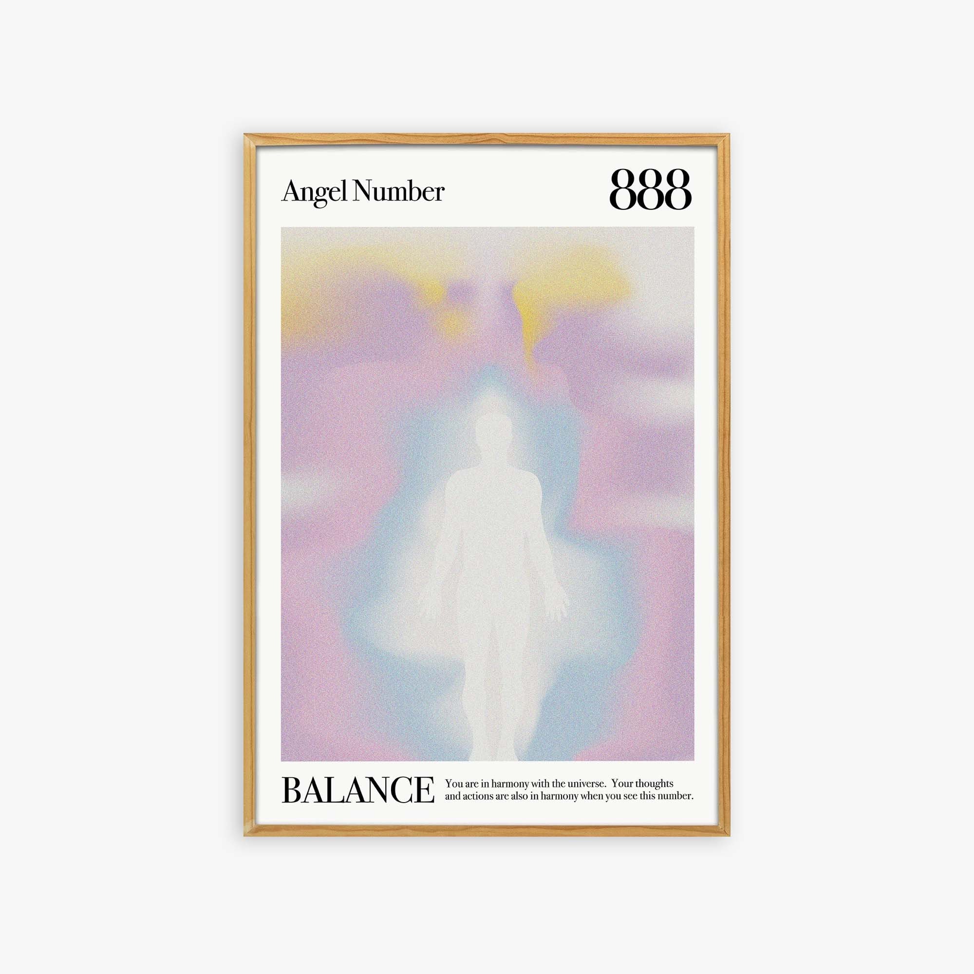Angel Number 888 Spiritual Wall Art Aesthetic Room Decor | Etsy