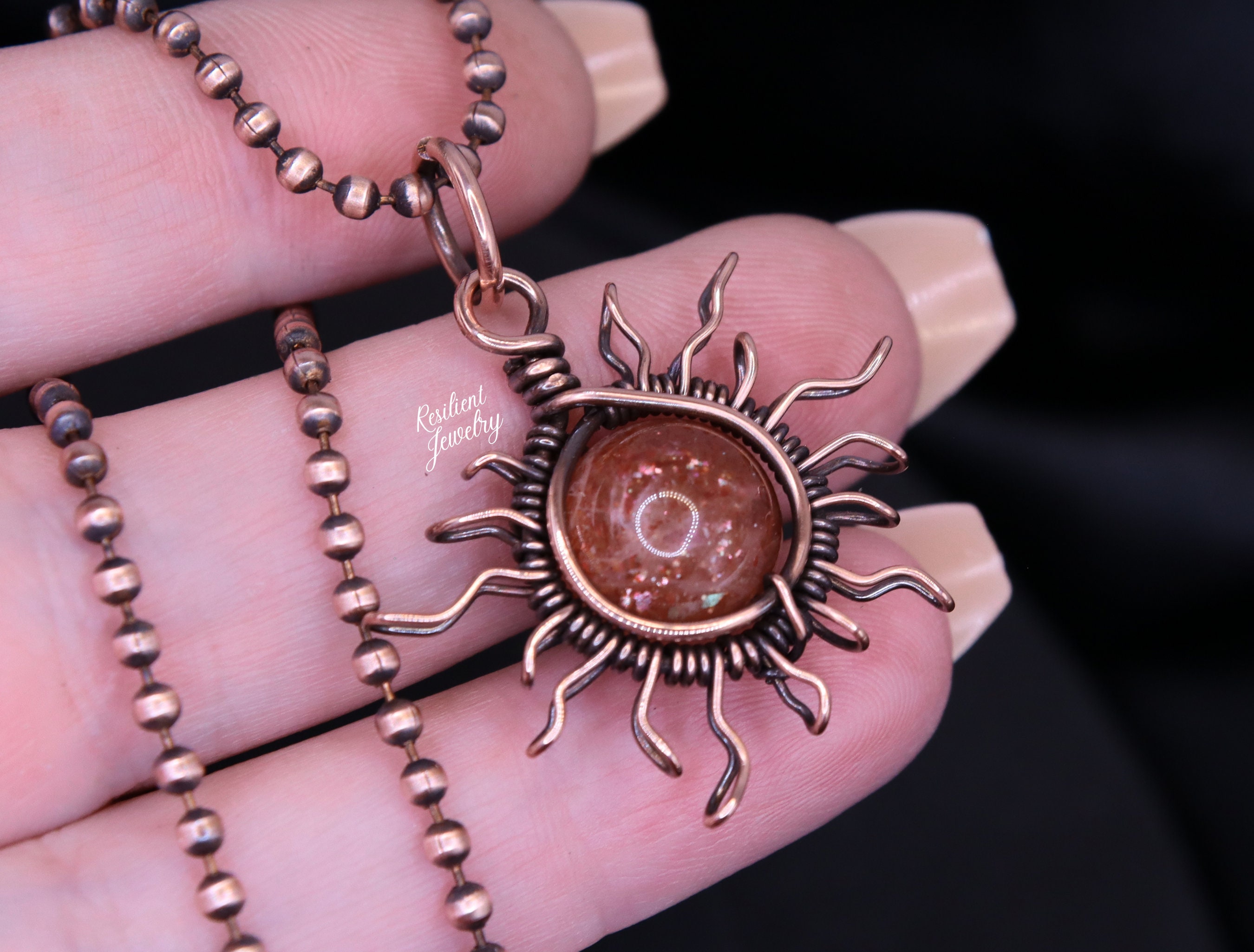 Copper sun pendant store