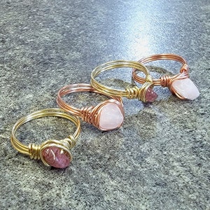 Kids Crystal Ring Little Finger Rings Wire Crystal Chip | Etsy