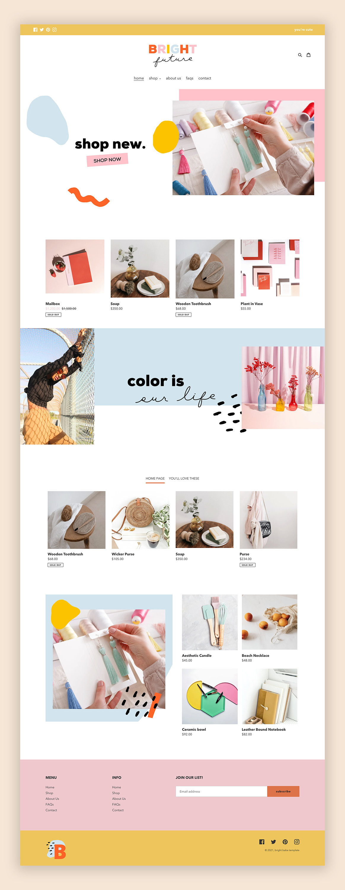 Colorful Shopify Theme Shopify Template Shopify Website | Etsy Colorful Shopify Theme Shopify Template Shopify Website | Etsy