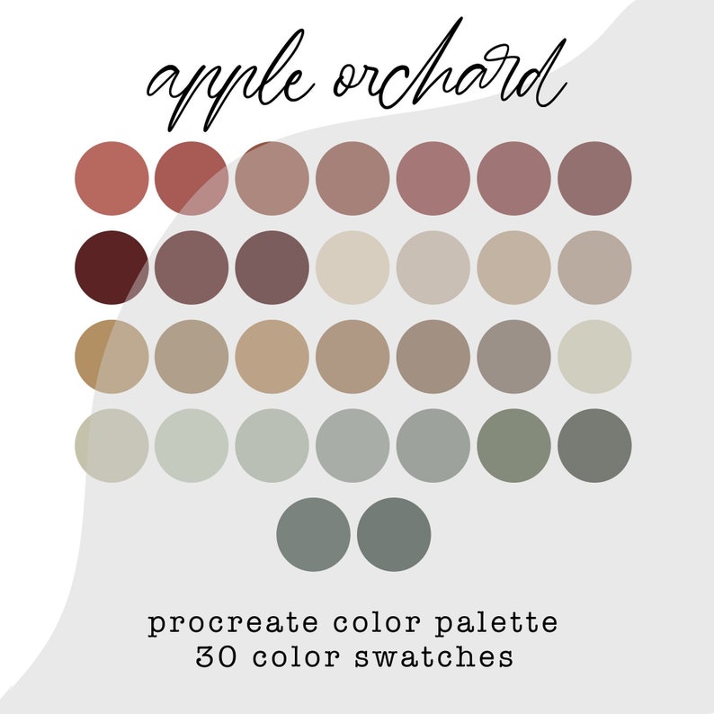 Apple Orchard Procreate Color Palette // Procreate Color | Etsy