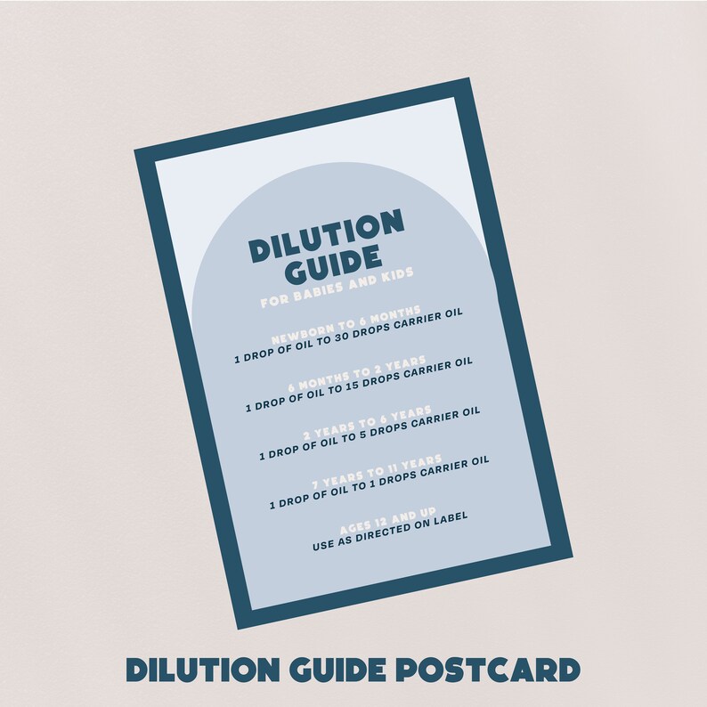 Dilution Guide for Babies and Kids // Young Living // Download + Print ...