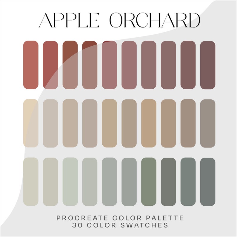 Apple Orchard Procreate Color Palette // Procreate Color Palette ...
