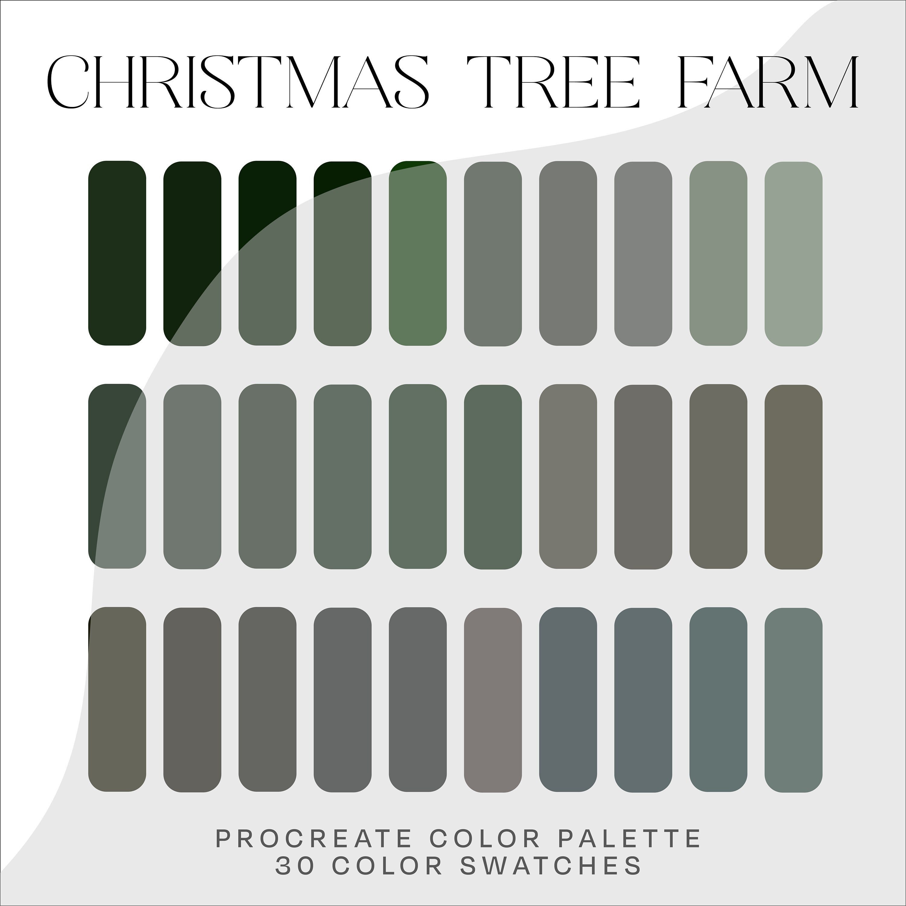 Christmas Tree Farm Procreate Color Palette (instant Download) - Etsy