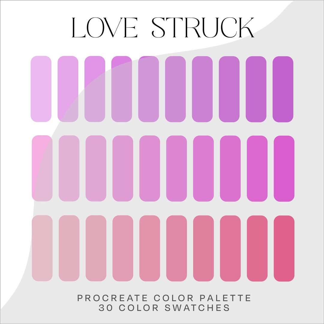 Love Struck Procreate Color Palette (instant Download) - Etsy