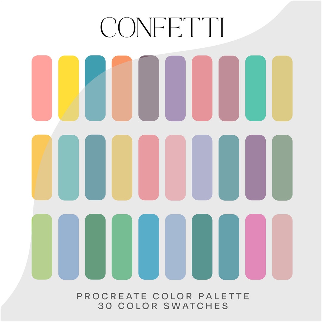 Confetti Procreate Color Palette Procreate Color Palette Instant