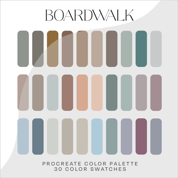 Boardwalk Procreate Color Palette // Procreate Color Palette - Etsy