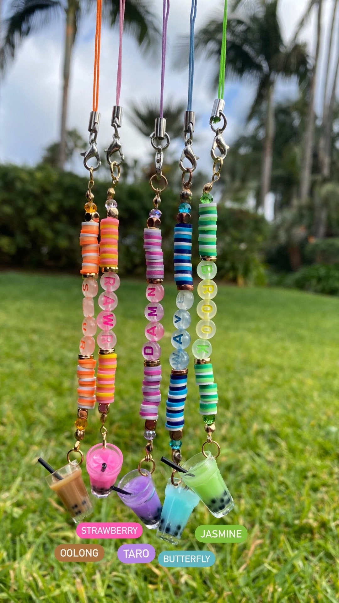 Boba Milk Tea Phone Strap Charms - Etsy