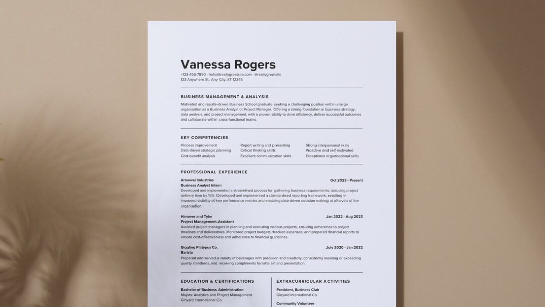 ATS Friendly Teacher Resume Template Word, Pages, Google Docs, ATS ...