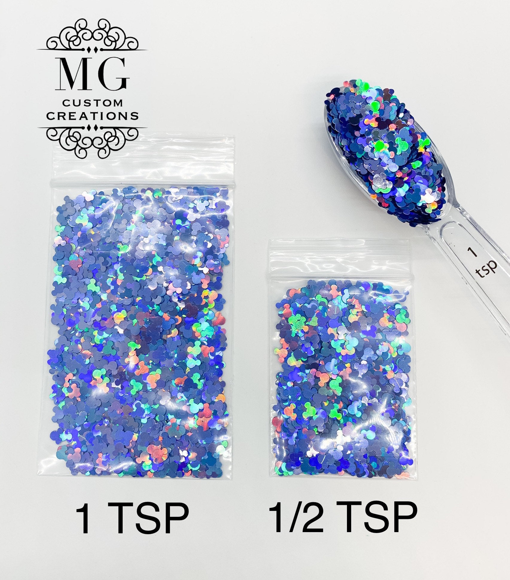 Blue Holographic Mickey Mouse Head Shape Glitter tumblers | Etsy