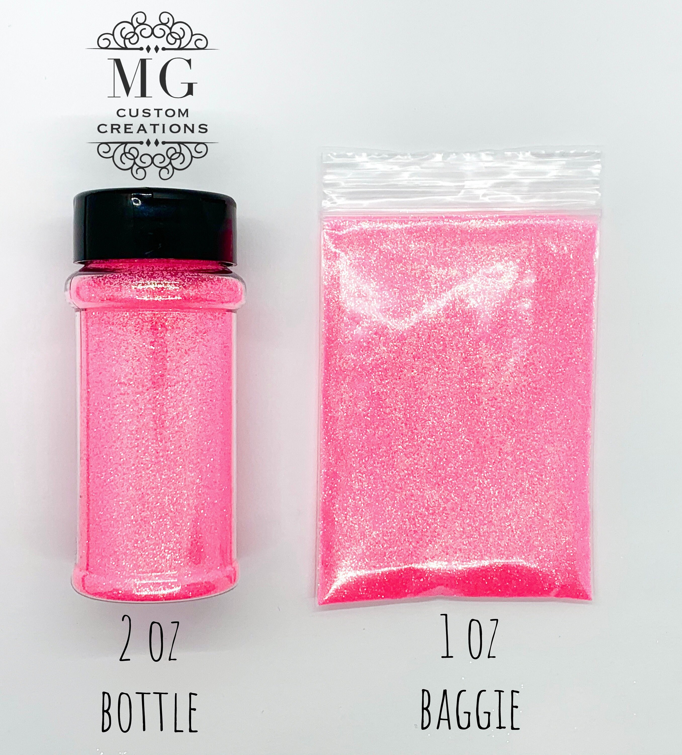 NEON Watermelon Pink Extra Fine Glitter tumbler nail art | Etsy