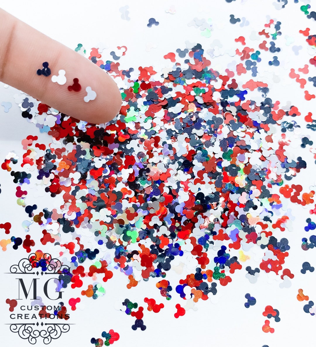 Classic Mouse Holographic Shape Glitter Mix *tumblers, Nail Art, Resin ...