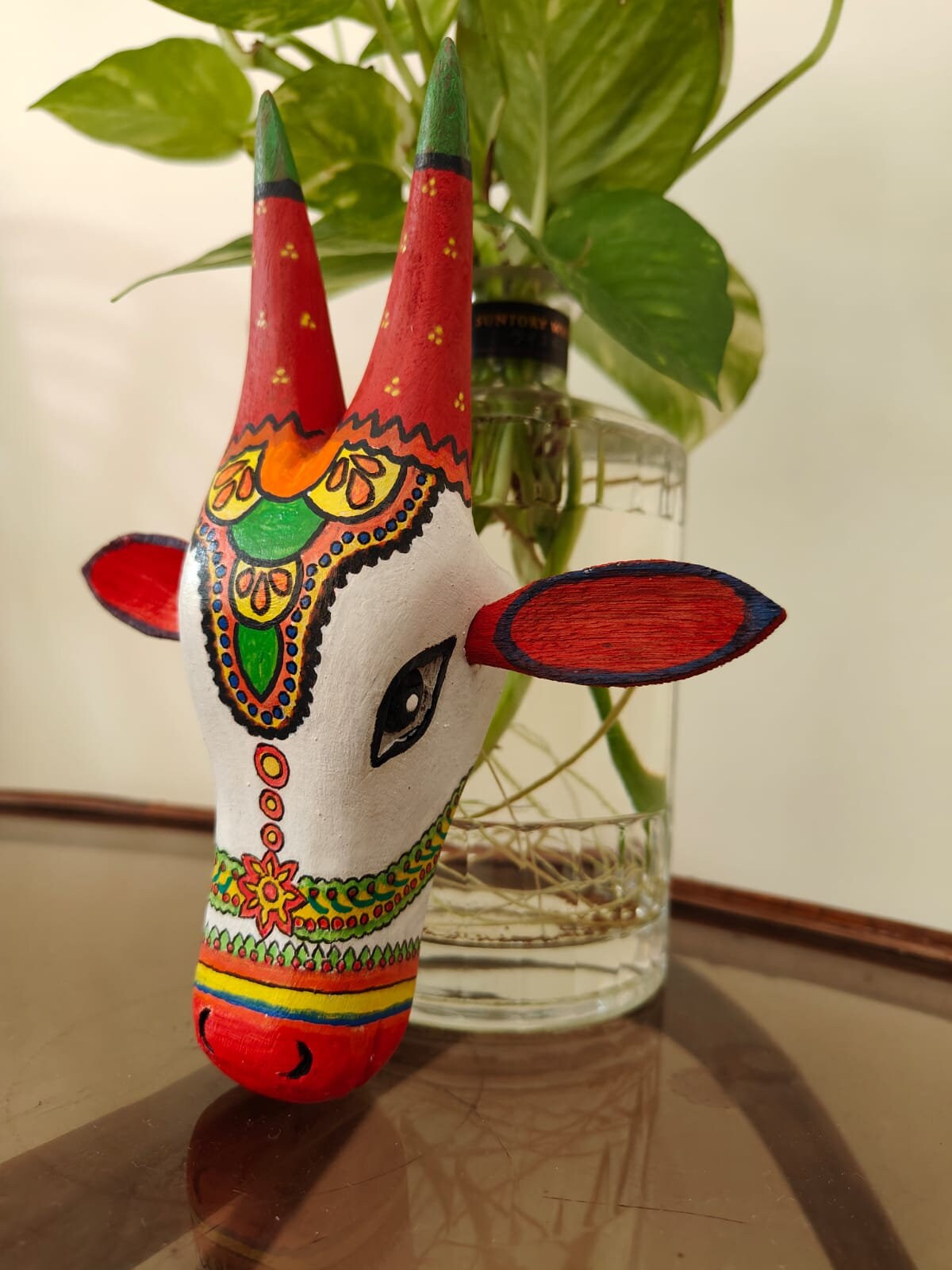 Indian Jallikattu Style Bull Head Mask: Mango Wood Wall Hanging - Etsy