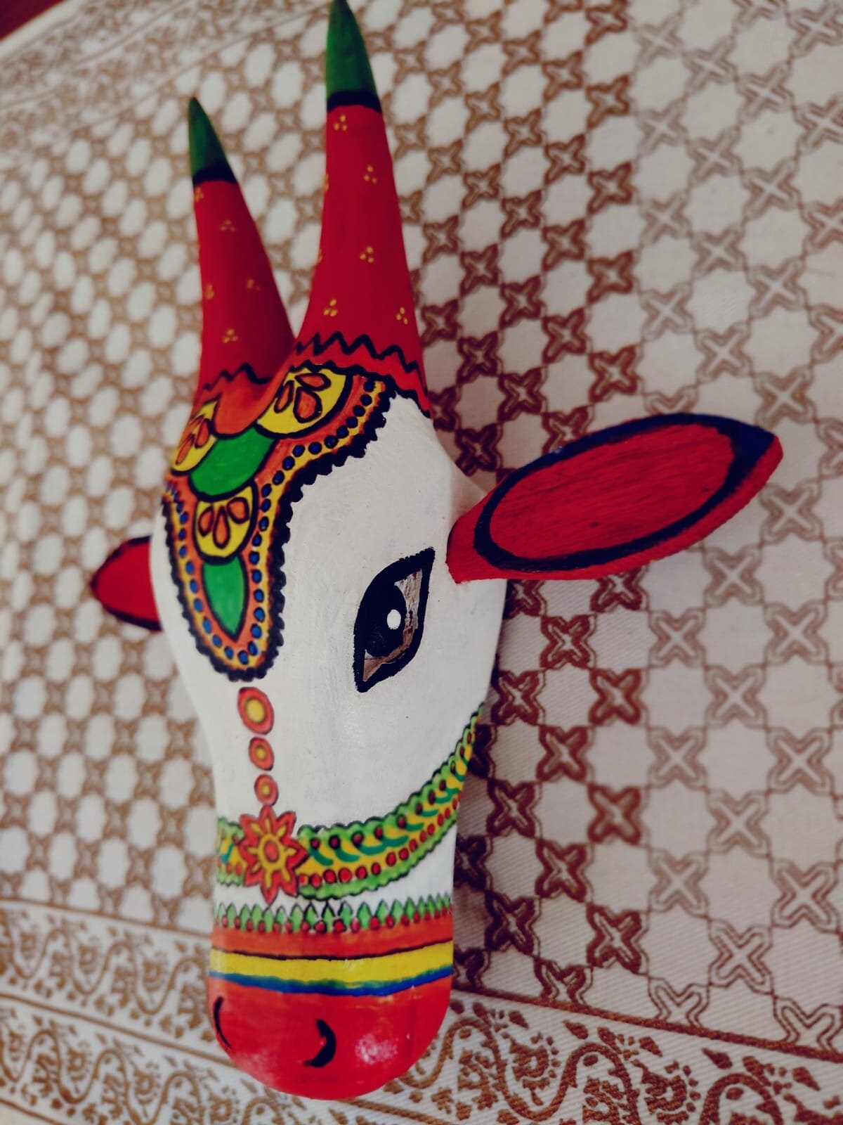 Indian Jallikattu Style Bull Head Mask: Mango Wood Wall Hanging - Etsy