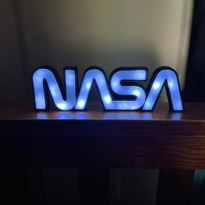 NASA Lamp - 3D Printed Light-up Sign - Etsy