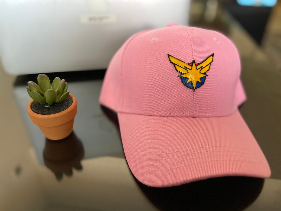 Captain Marvel Hat 3D Printed Custom Superhero Baseball Hat - Etsy