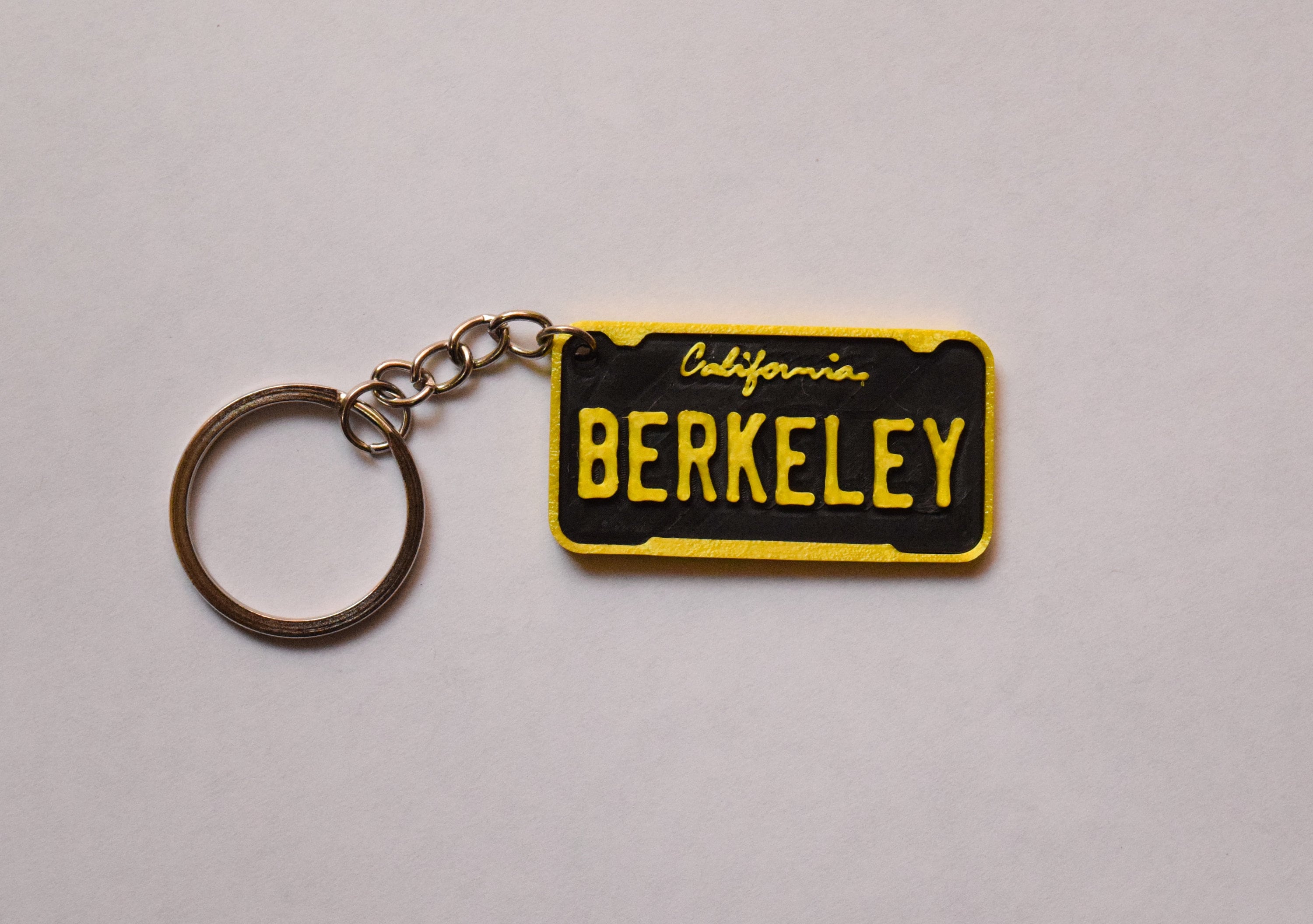 3D Printed CUSTOM License Plate Keychain - Car Gifts, College Gifts ...