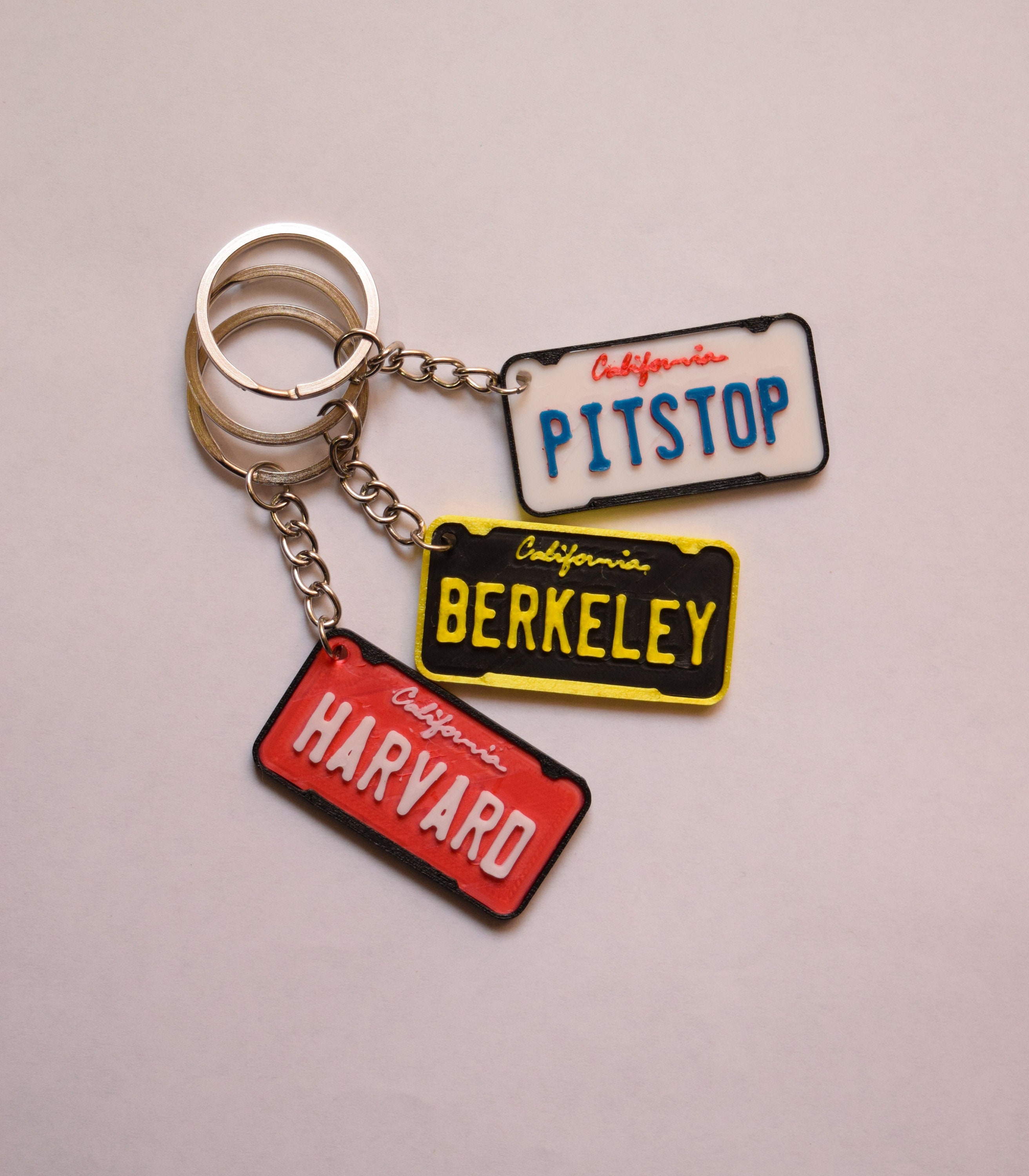 3D Printed CUSTOM License Plate Keychain - Car Gifts, College Gifts ...