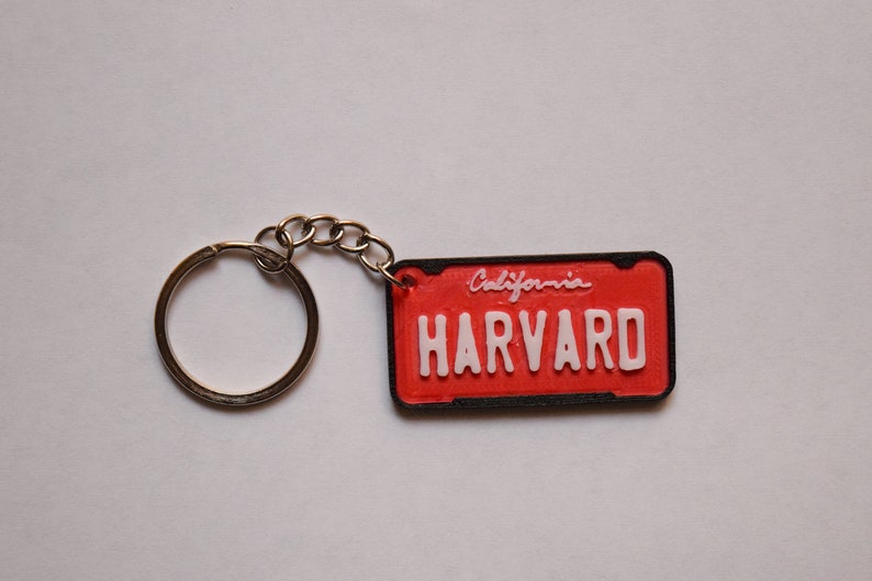 3D Printed CUSTOM License Plate Keychain - Car Gifts, College Gifts ...