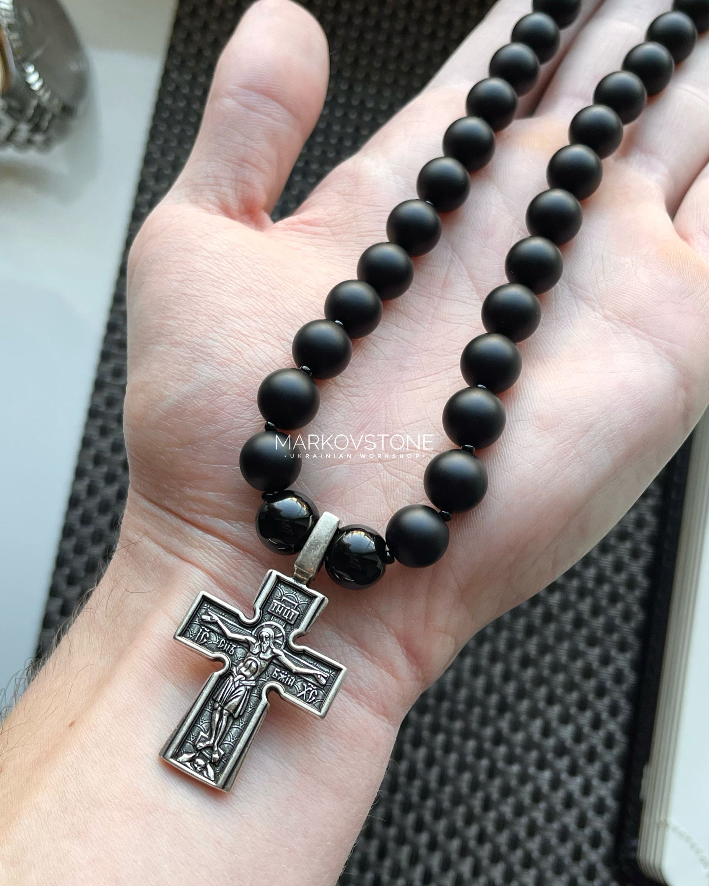 Christian Orthodox 33 Prayer Beads With Steel Cross Jesus Crucifix ...