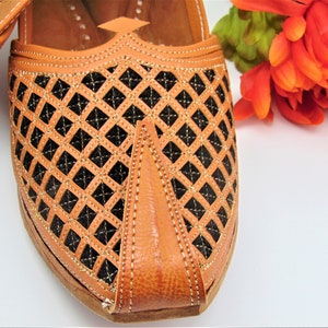 Ethnic Indian Genuine Leather Men Shoes Juti Khussa Sandals Flats Slip ...