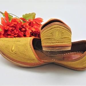 Ethnic Indian Genuine Leather Men Shoes Juti Khussa Sandals Flats Slip ...