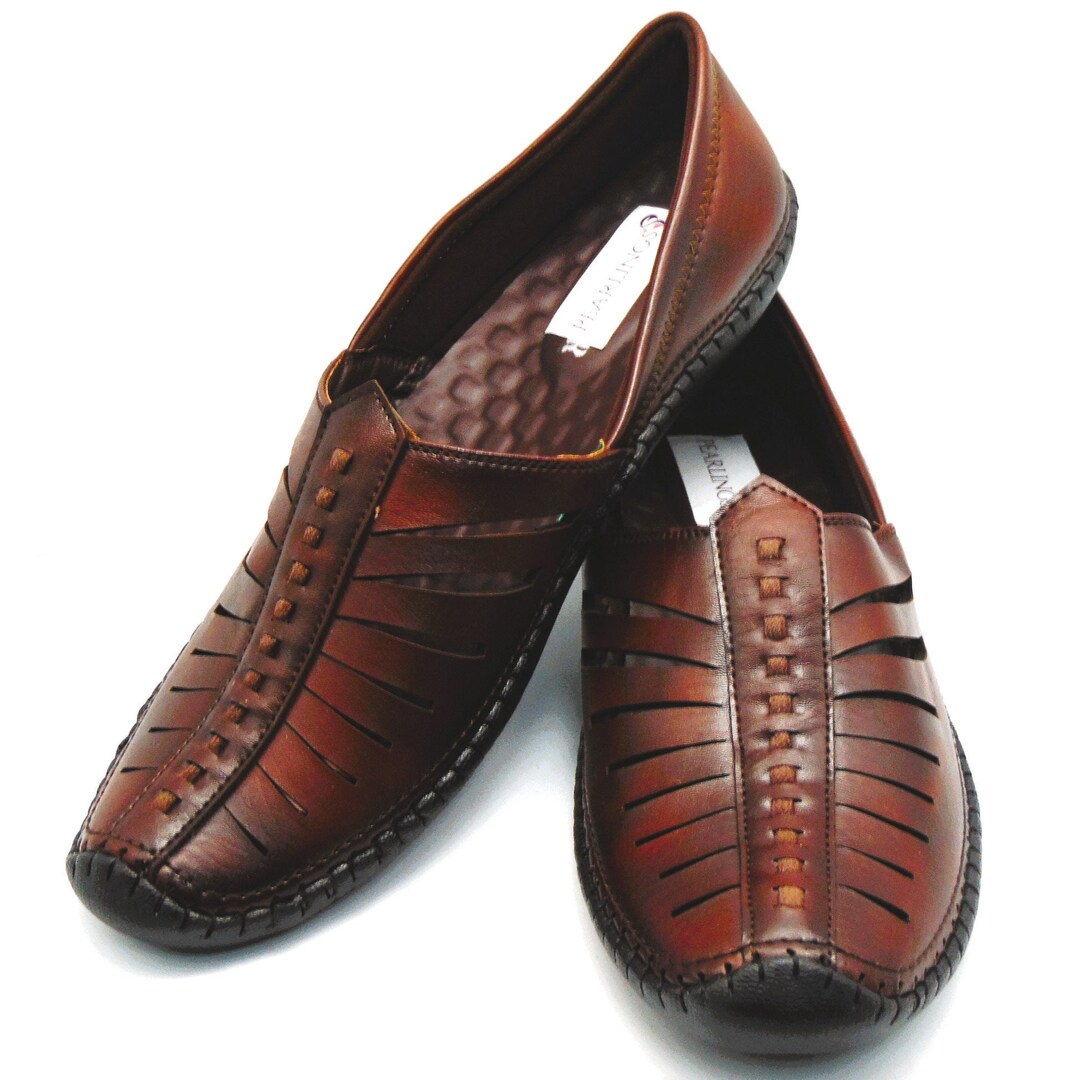 Ethnic Indian Men Shoes in High Quality Synthetic Leather Sandals Flats Slip on Mojari - Etsy