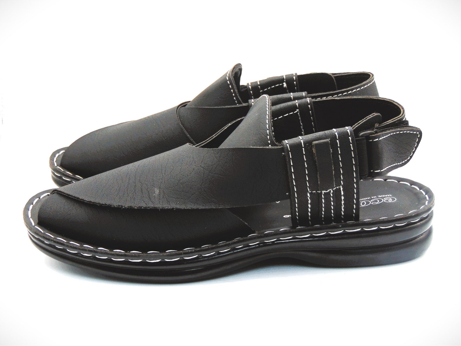 Ethnic Indian Men Shoes in High Quality Synthetic Leather Sandals Flats ...