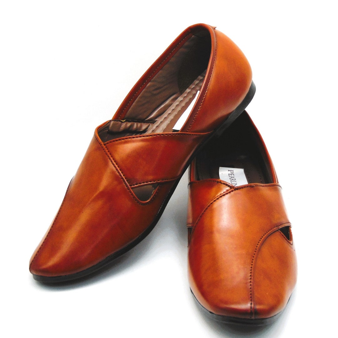 Ethnic Indian Men Shoes in High Quality Synthetic Leather Sandals Flats ...