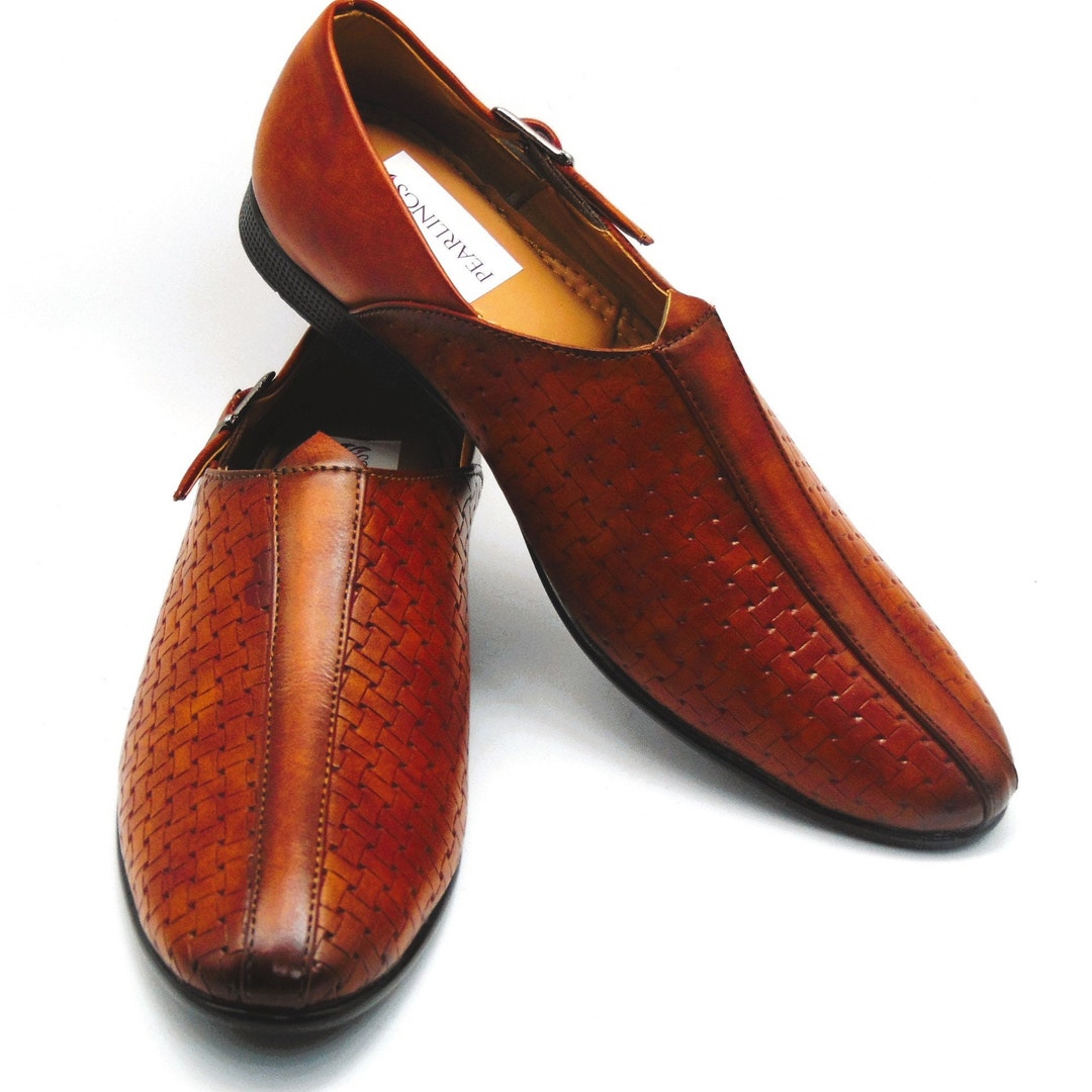 Ethnic Indian Men Shoes in High Quality Synthetic Leather Sandals Flats ...