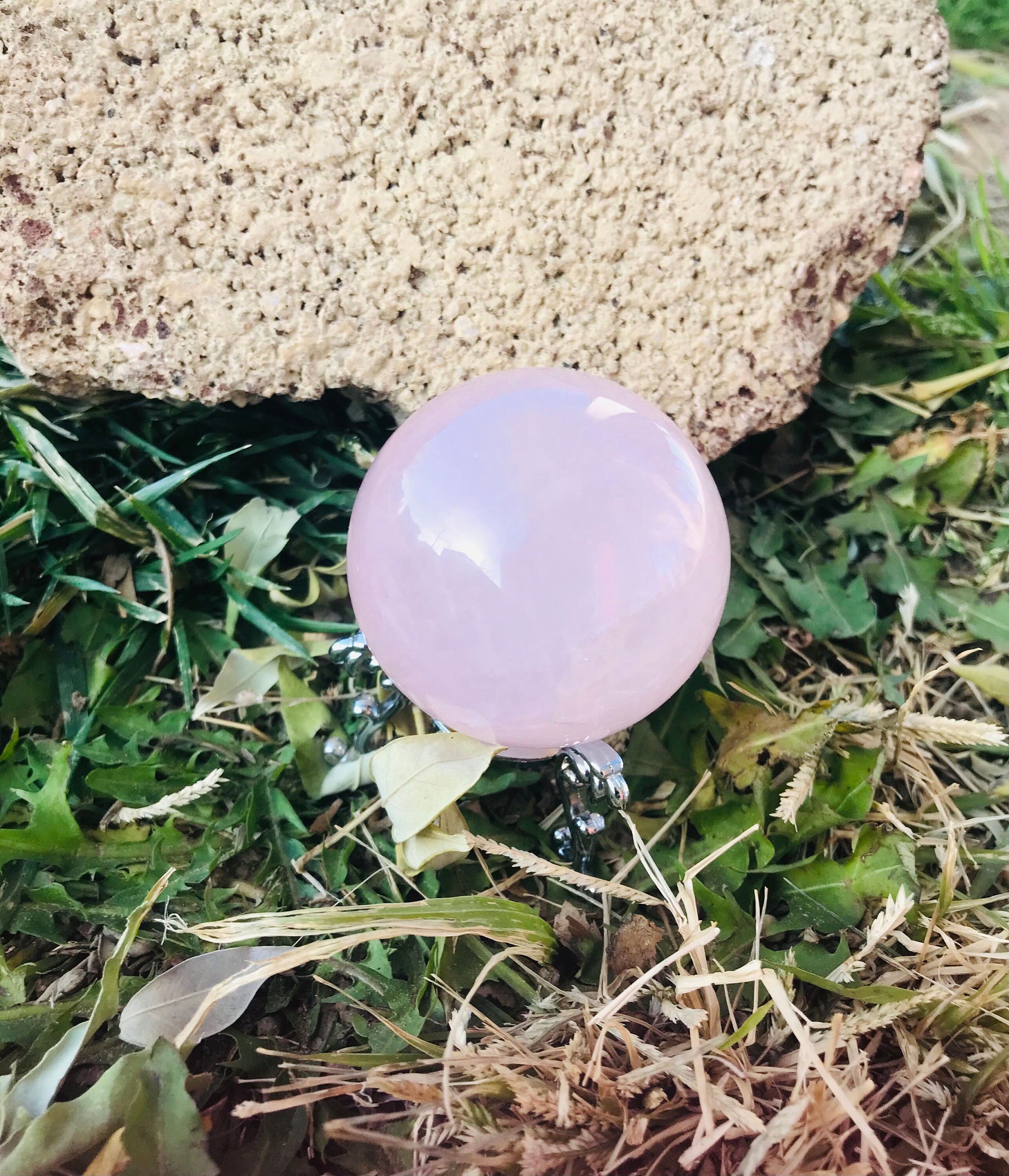 Genuine Rose Quartz Sphere/natural Rose Quartz/crystal - Etsy UK