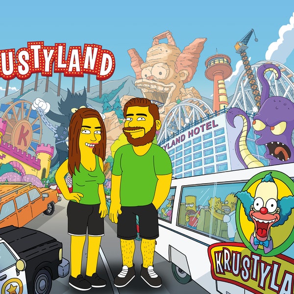 Family Picture Simpsons Cartoon Characters - Etsy