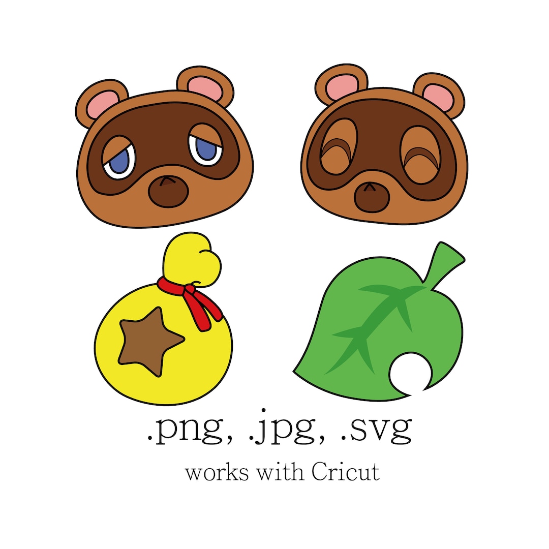 Cricut Animal Crossing SVG JPG PNG Files, Clipart Bundle, Tom Nook ...