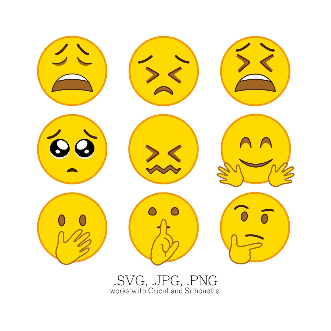 Cricut Emoji Svg Files - Emoji SVG Collection - Emoji Clipart, Emoji ...
