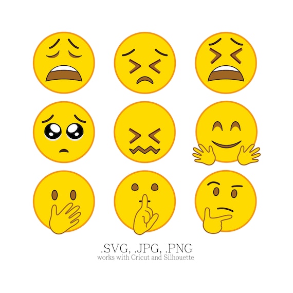 Cricut Emoji Svg Files Emoji SVG Collection Emoji Clipart | Etsy