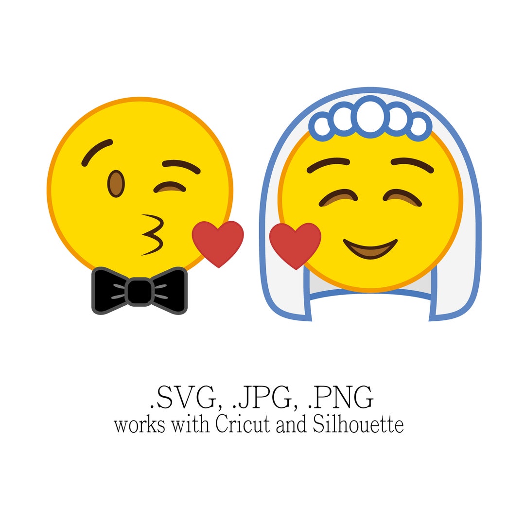 Bride and Groom Cricut Emoji Svg Files - Emoji SVG Collection - Emoji ...