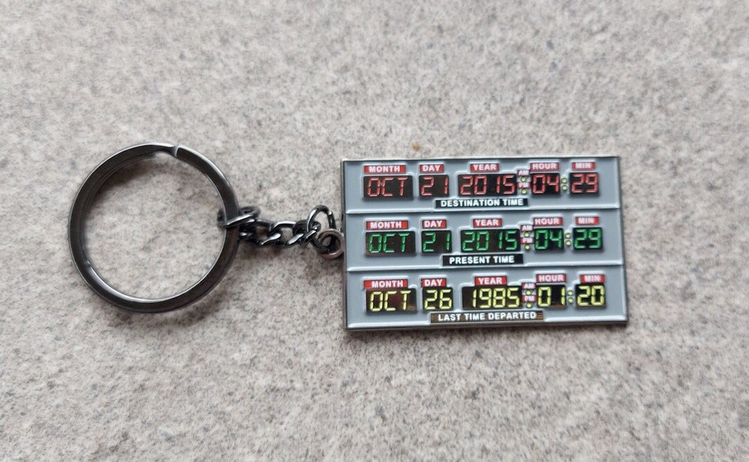 BTTF Time Circuit Keychain Back to the Future RVLF - Etsy