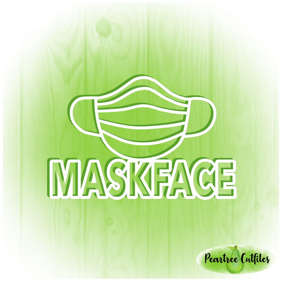 Mask Face SVG PNG JPG Cutfile - Etsy