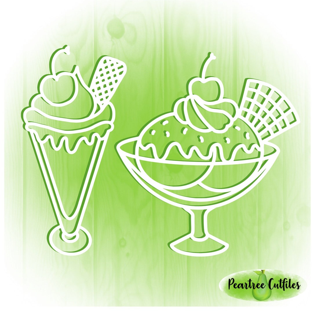 Ice Cream Sundaes Svg Png Jpg Cutfile - Etsy